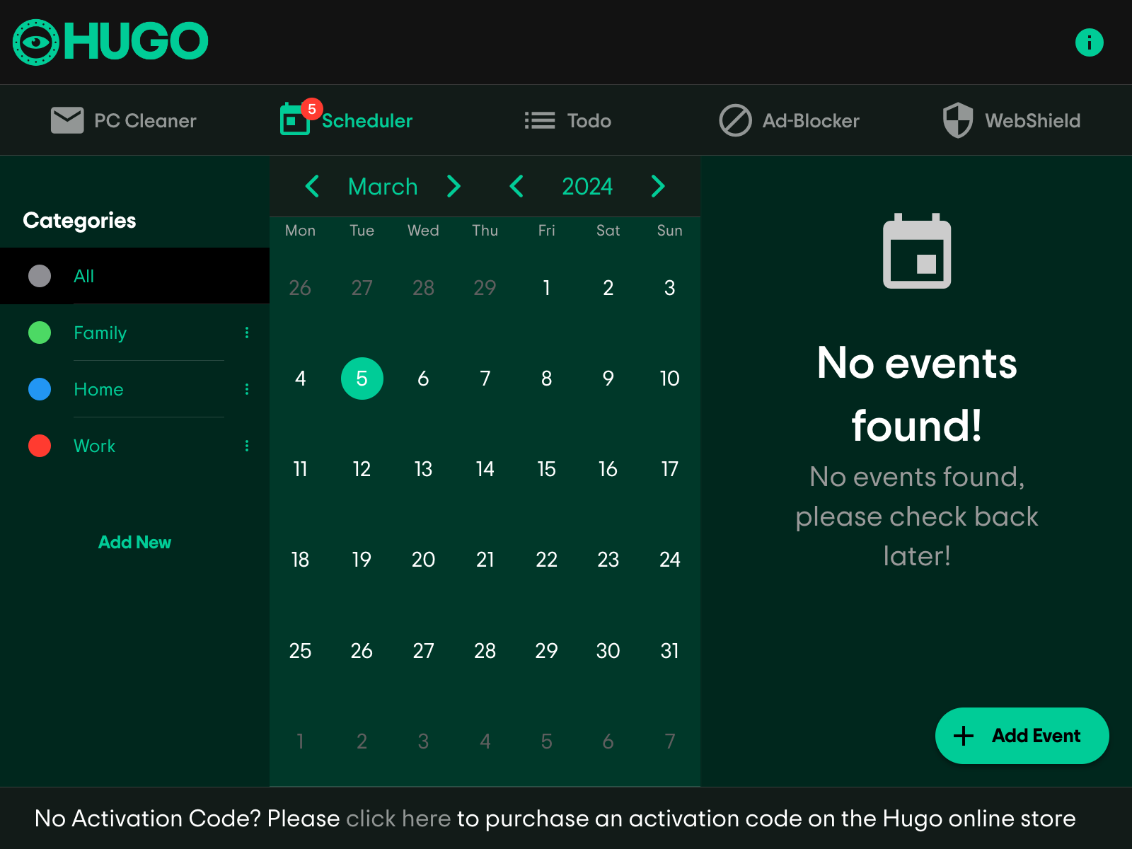 HUGO Scheduler Utility Tool - Hugo PC